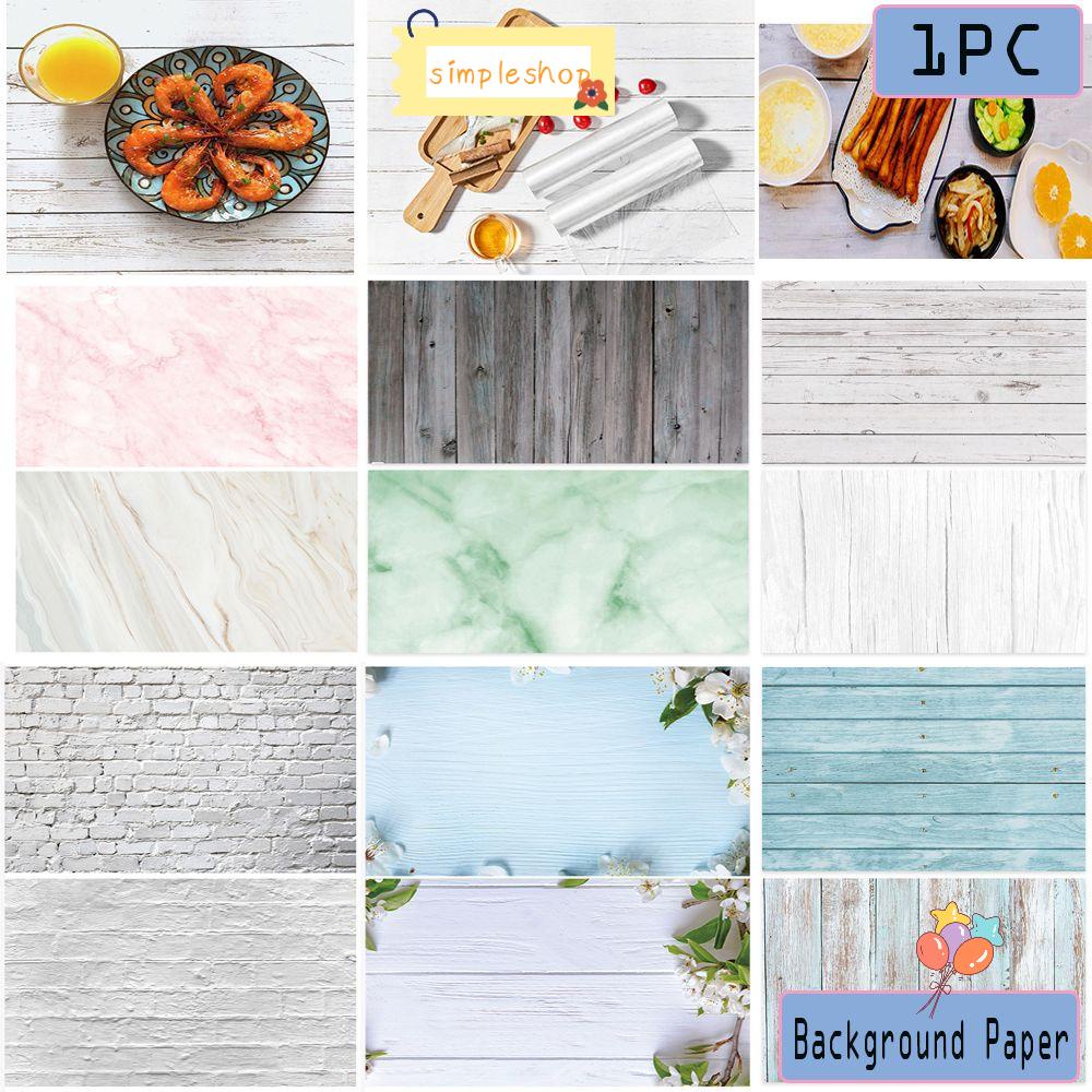 SIMPLE 1PC Beautiful Background Photo Props Creative Double-sided Wood ...
