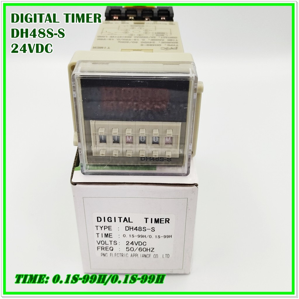 TYPEDH48S-S DIGITAL TIMER TWIN ทวินไทเมอร์ DIN48x48MM. TIME RANGE 0.1S ...