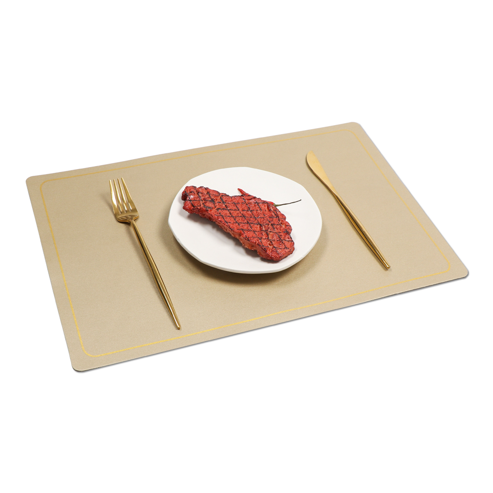 SUHE Home Dining PU Leather Round Table Mat Placemat Heat Insulation ...