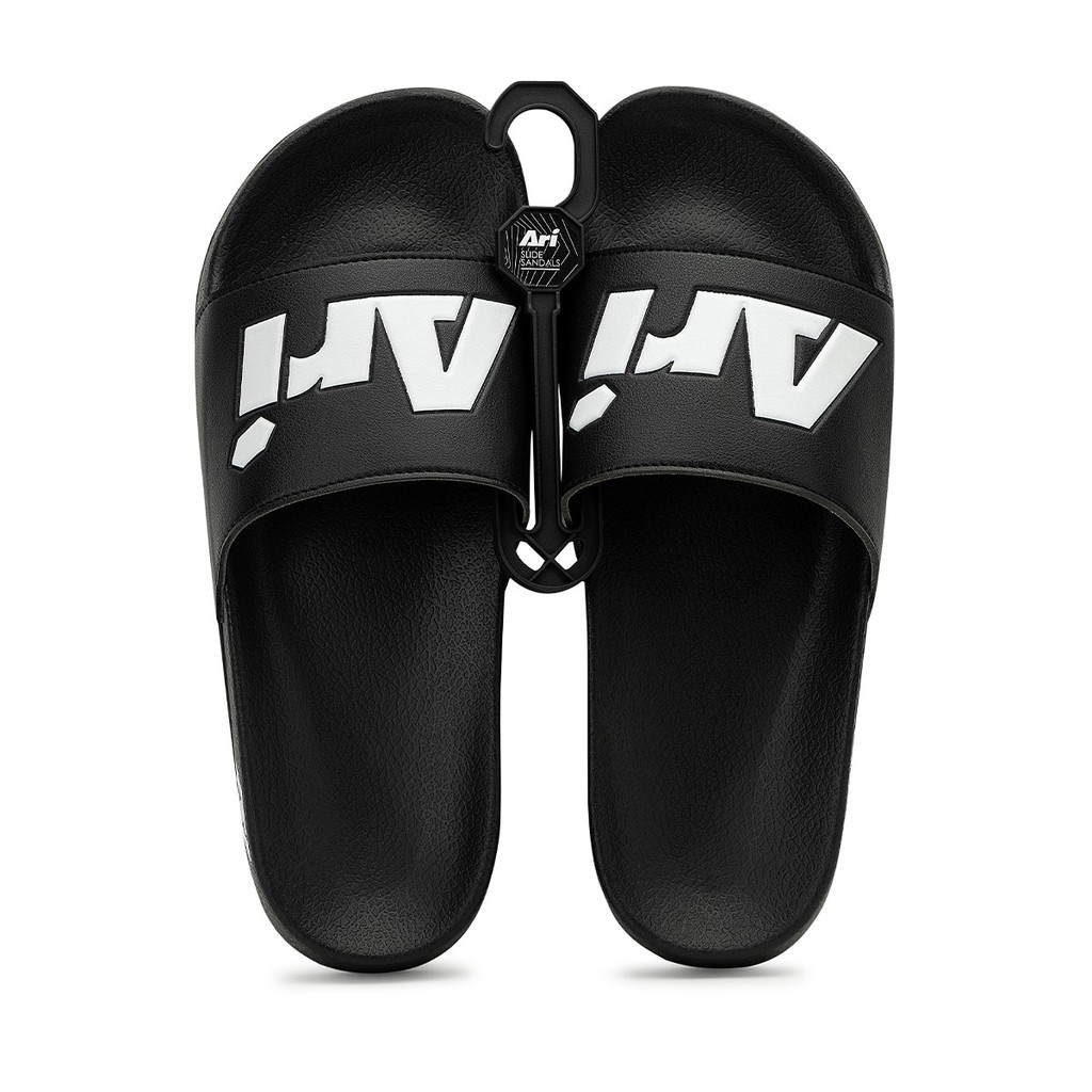 ARI SLIDE SANDALS - BLACKWHITE รองเท้าแตะ อาริ SANDALS สีดำ - arigear ...