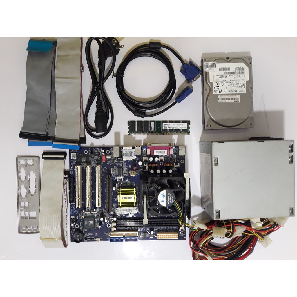 CPU INTEL PENTIUM 4 2.40 GHZ + Mainboard Laser FOXCONN +PSU 320W +Hard ...