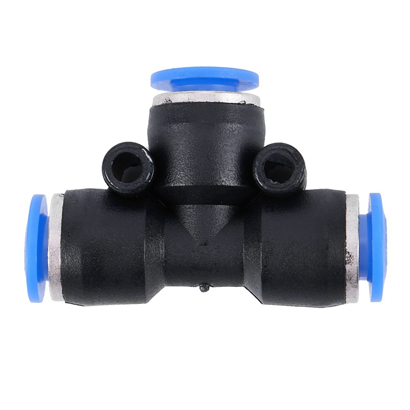 10 pcs Black Blue Equal to 6mm Joint Pneumatic Push In Fittings T1 ...