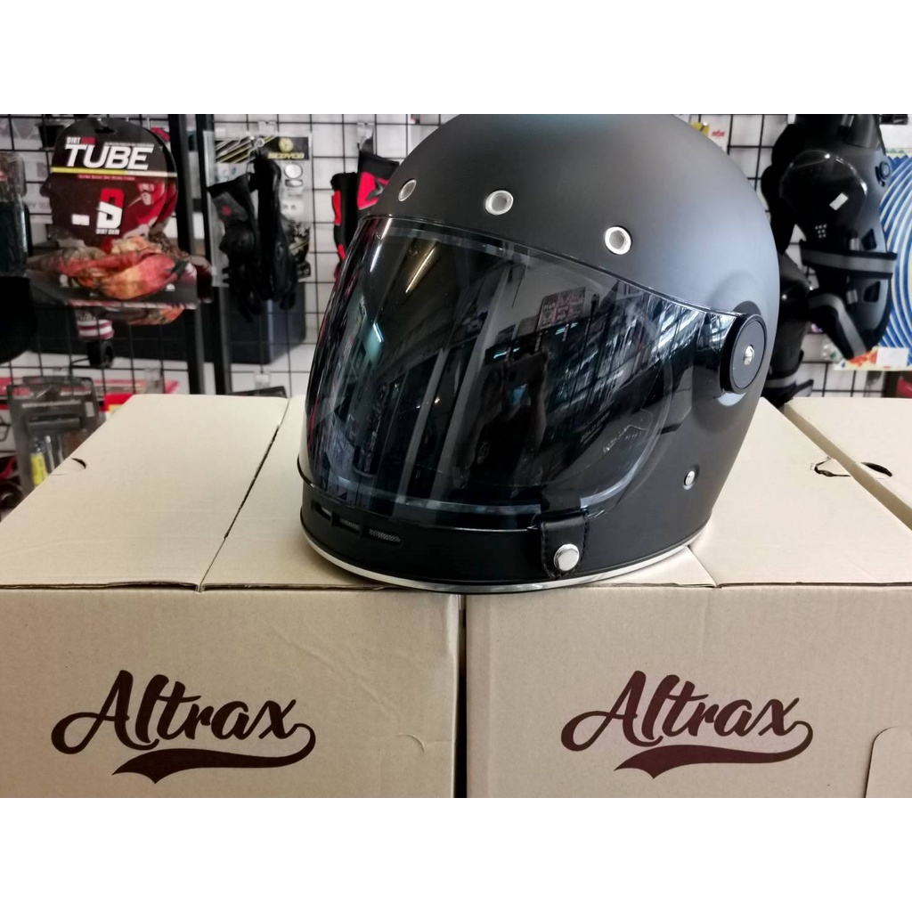 หมวกกันน็อค ALTRAX VINTAGE คลาสสิค วินเทจ สีดำด้าน Black Matte ...