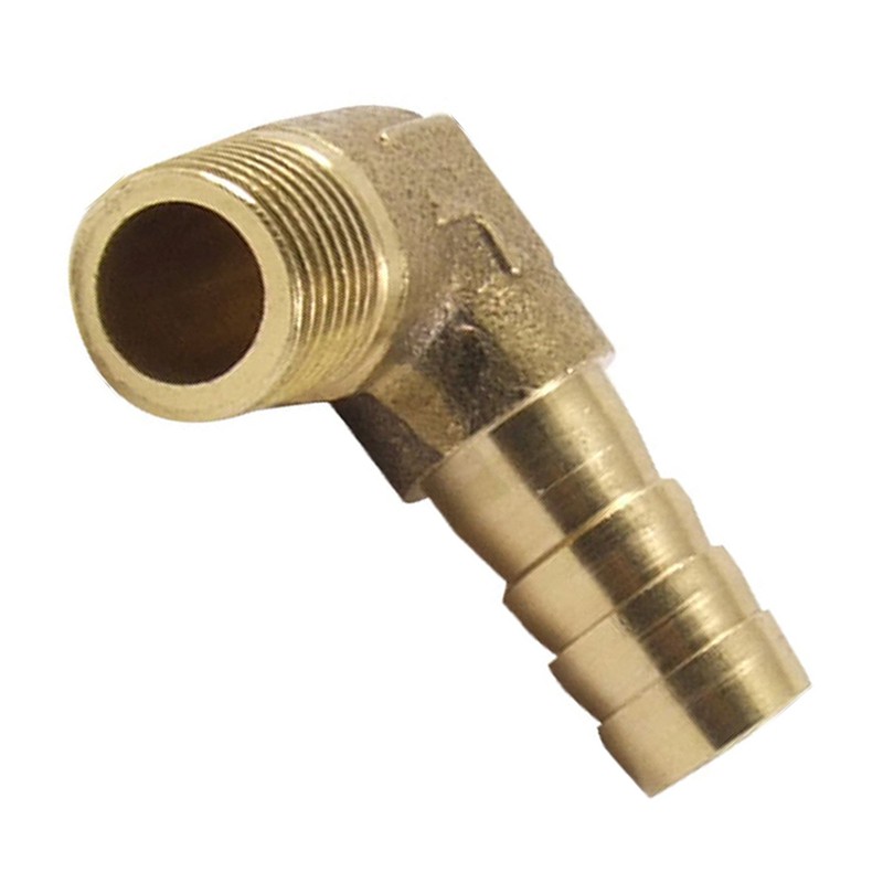 8mm Hosex3/8"Male Thread 90 Degree Brass Elbow Barb Coupler Connector ...