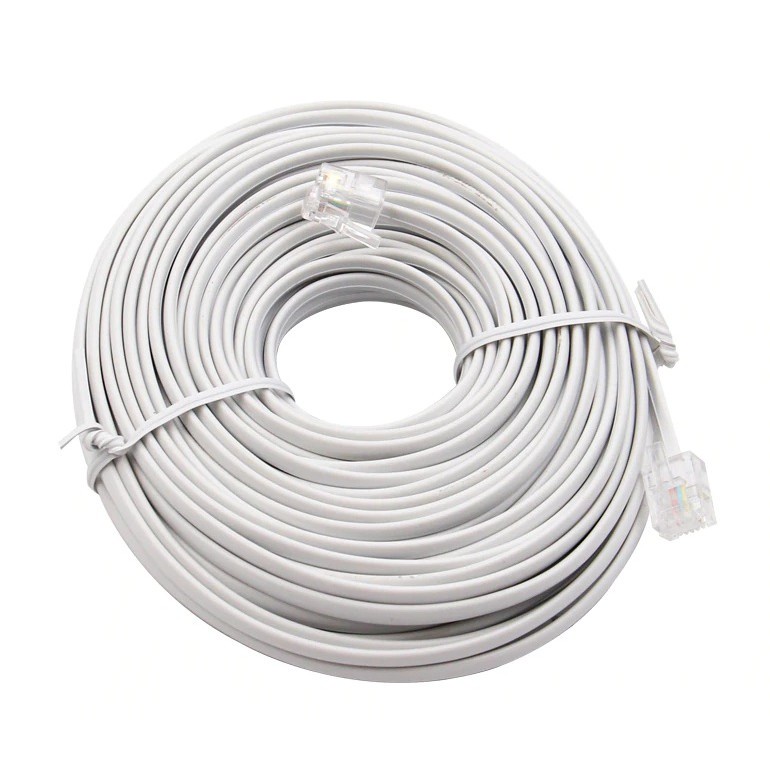 ของแท้สายโทรศัพท์บ้าน 2 CORE 6P2C RJ11 Male to Male Plug Telephone Line ...