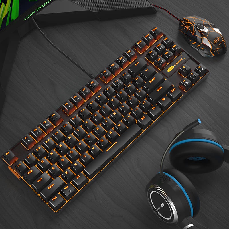 คีย์บอร์ด RGB Keyboard คีย์บอร์ดเล่นเกมส์ Magee กลแป้นพิมพ์ 87 ไฟฟ้าที่ ...