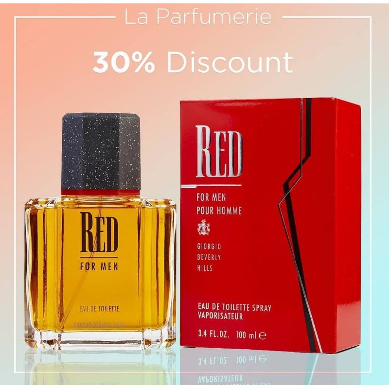 Red for Men by Giorgio Beverly Hills 100ml EDT spray new in box ...