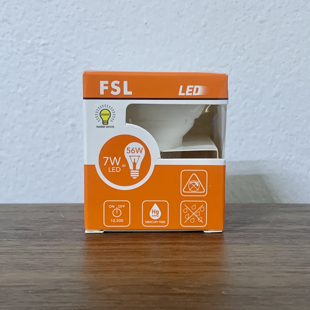 FSL หลอดไฟ LED MR16 7W 220V ขั้วGU10 แสงวอร์มไวท์ (แสงเหลือง) / แสงเดย์ ...
