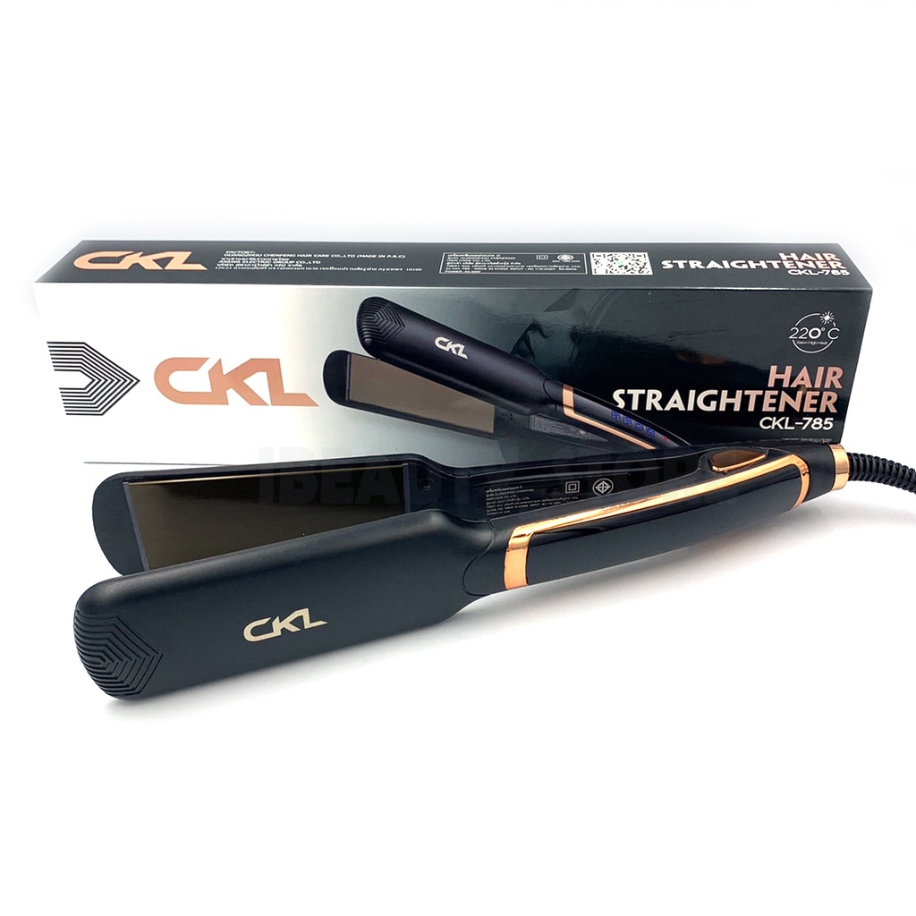 พร้อมส่ง CKL 785 หนีบผมเงา ปรับได้ถึง 4 ระดับ เครื่องหนีบผม ที่หนีบผม เครื่องรีดผม ที่รีดผม ...