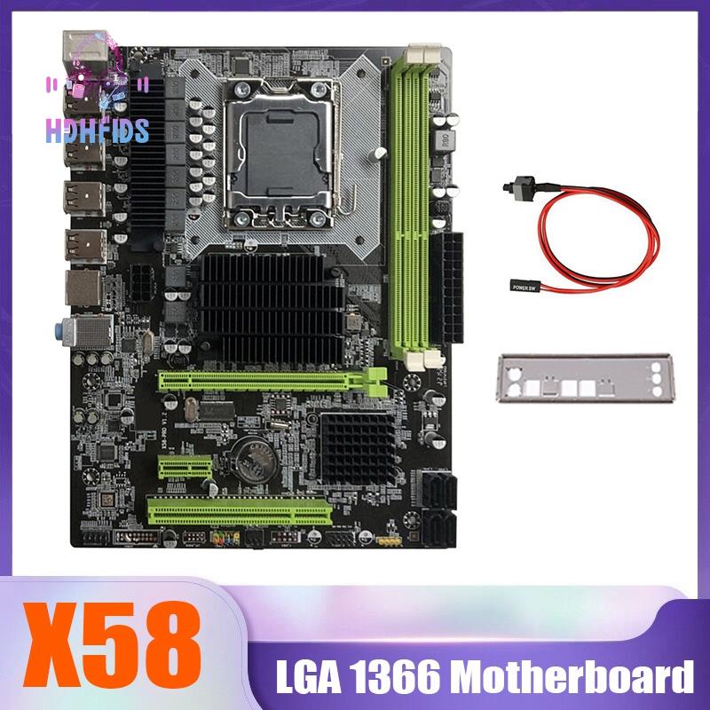 X58 Motoard หน่วยความจําเซิร์ฟเวอร์ DDR3 ECC รองรับการ์ดจอ RX รองรับ LGA1366 XEON X5650 X5670 ...