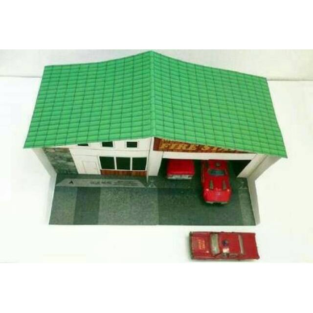 •Diorama Papercraft Fire Station 2 Scale 1 / 64 Scale | Shopee Thailand