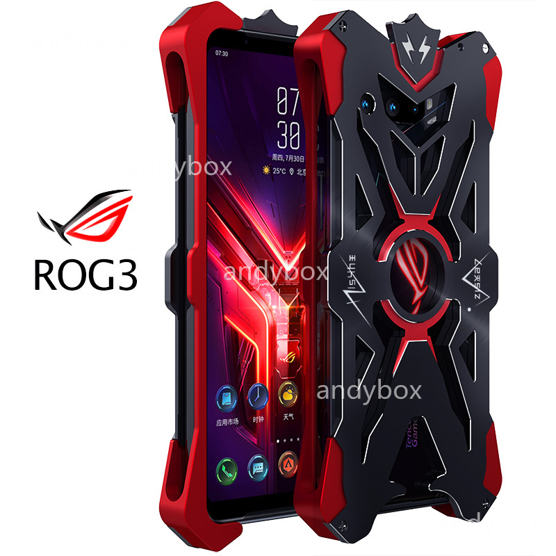 ( Free Gift ) เคสโทรศัพท์มือถือแบบอลูมิเนียมอัลลอยด์สําหรับ Asus Rog Phone 5 3 2 Rog5 3 2 Armor ...