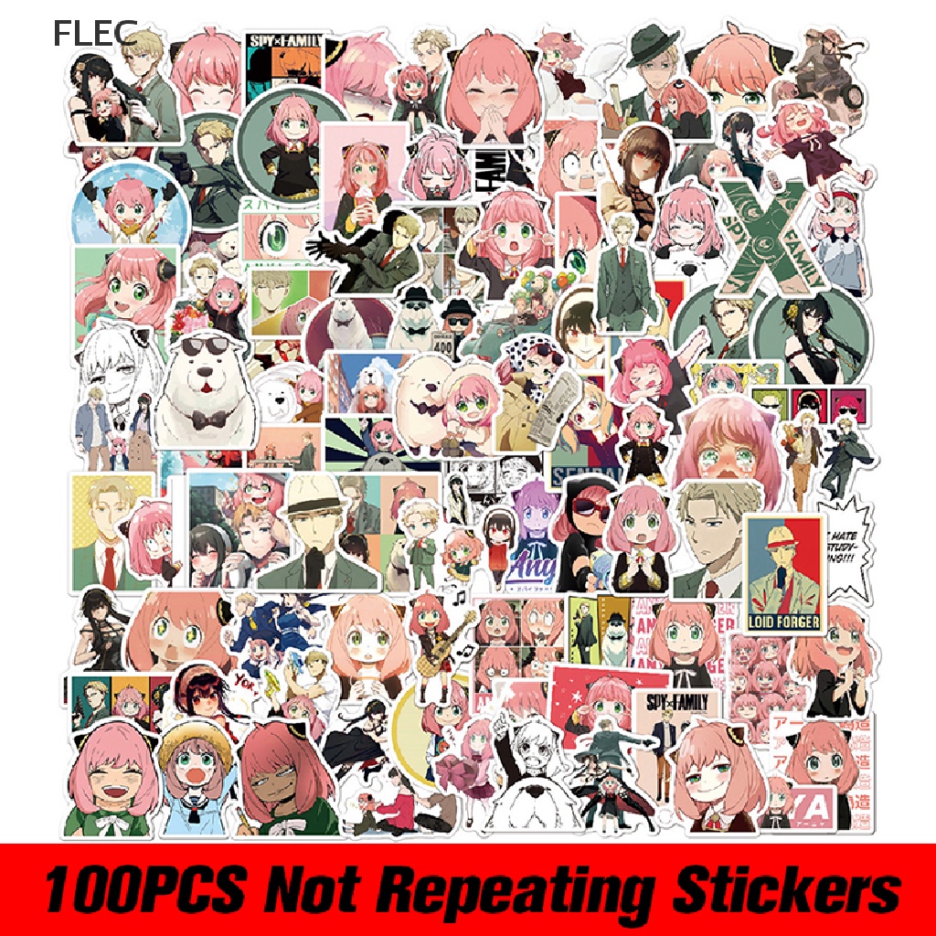FLEC 100PCS SPY x FAMILY Anime Manga Stickers Yor Forger Loid Forger ...