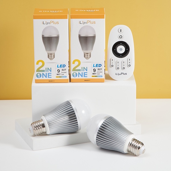 ส่งไว ใช้นาน มอก. iLight Plus หลอดไฟ LED รุ่น 2in1 (9W) 2 หลอดพร้อมรีโมท - ilightplus ...