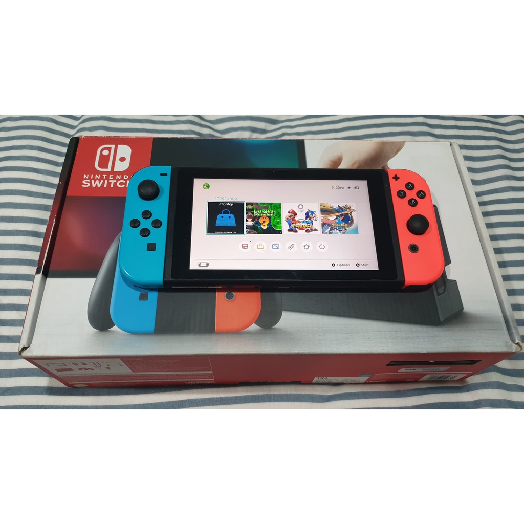 Nintendo Switch สีนีออน แปลง Atmos + 32gb มือ2 อุปกรณ์ครบทุกอย่าง ราคา ...