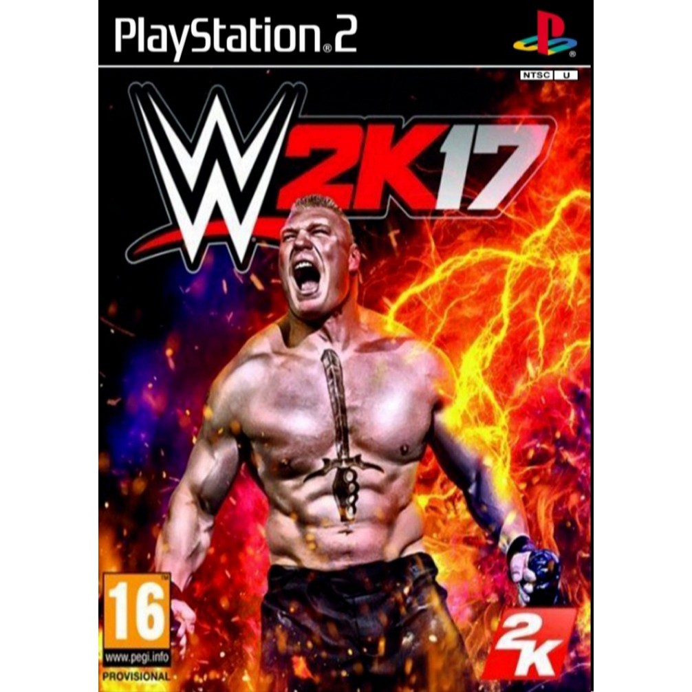 แผ่นเกมส์PS2 wwe2K17 ps2 แผ่นไรท์ เกมเพล2 มวยปล้ำ2017 Smackdown! Raw ...