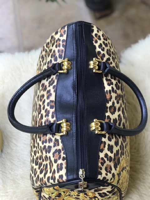 Versace sunburst leopard boston bag มือสองของแท้ ????% - bennysuriya ...