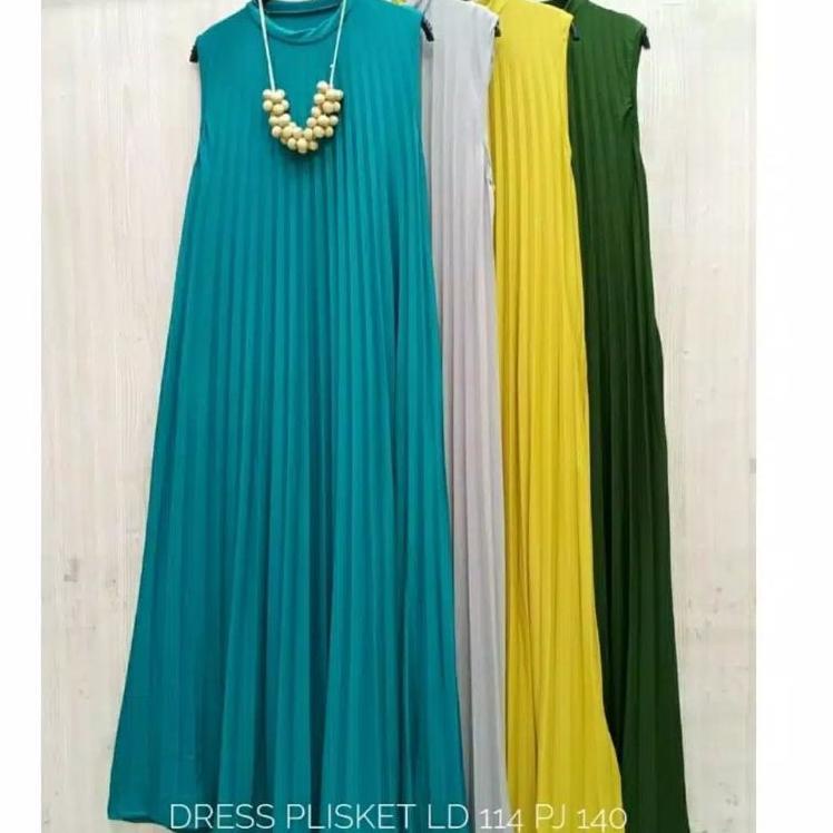 Mayung Plisket ชุดเดรสยาว แขนกุด PRILM8857 - nunienshopwm.th - ThaiPick