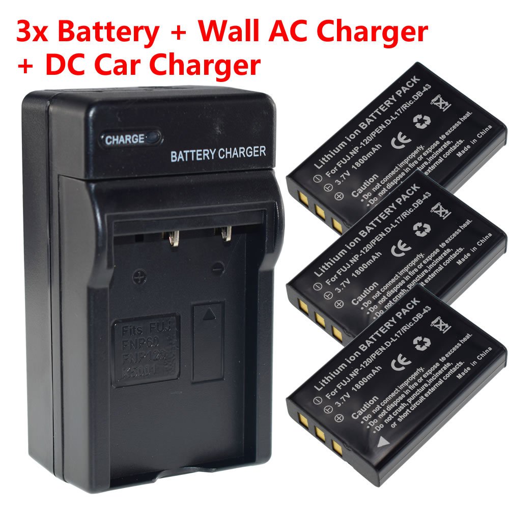 NP-120 NP120 FNP120 DL17 D-Li7 DB-43 BP-1500s Battery for Fuji Fujifilm ...