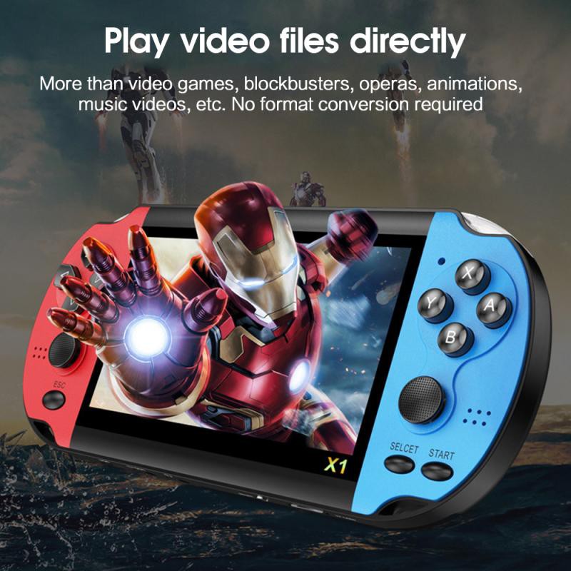 เกมคอนโซล：New X1 LUS Handheld Game Console Builtin 1000+Classic Games ...