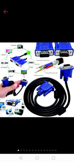 VGA Cable VGA Male to Male D-Sub Cable Lead for PC Monitor Projector ...