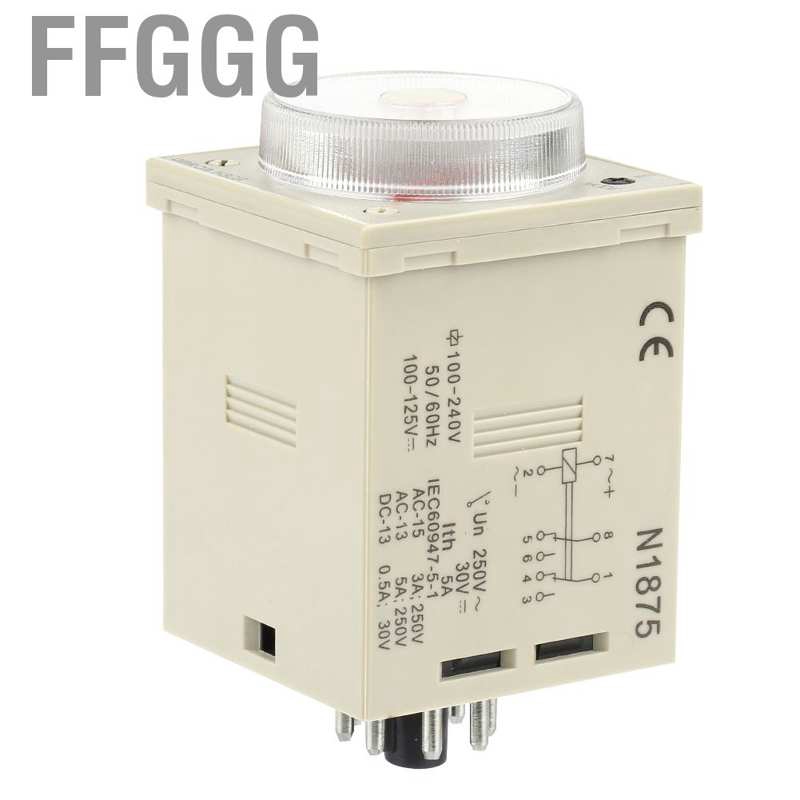 Ffggg H3Cr - A8 Delay Timer Relay 1 . 2 S - 300 H ลูกบิดควบคุมเวลา 8 ...