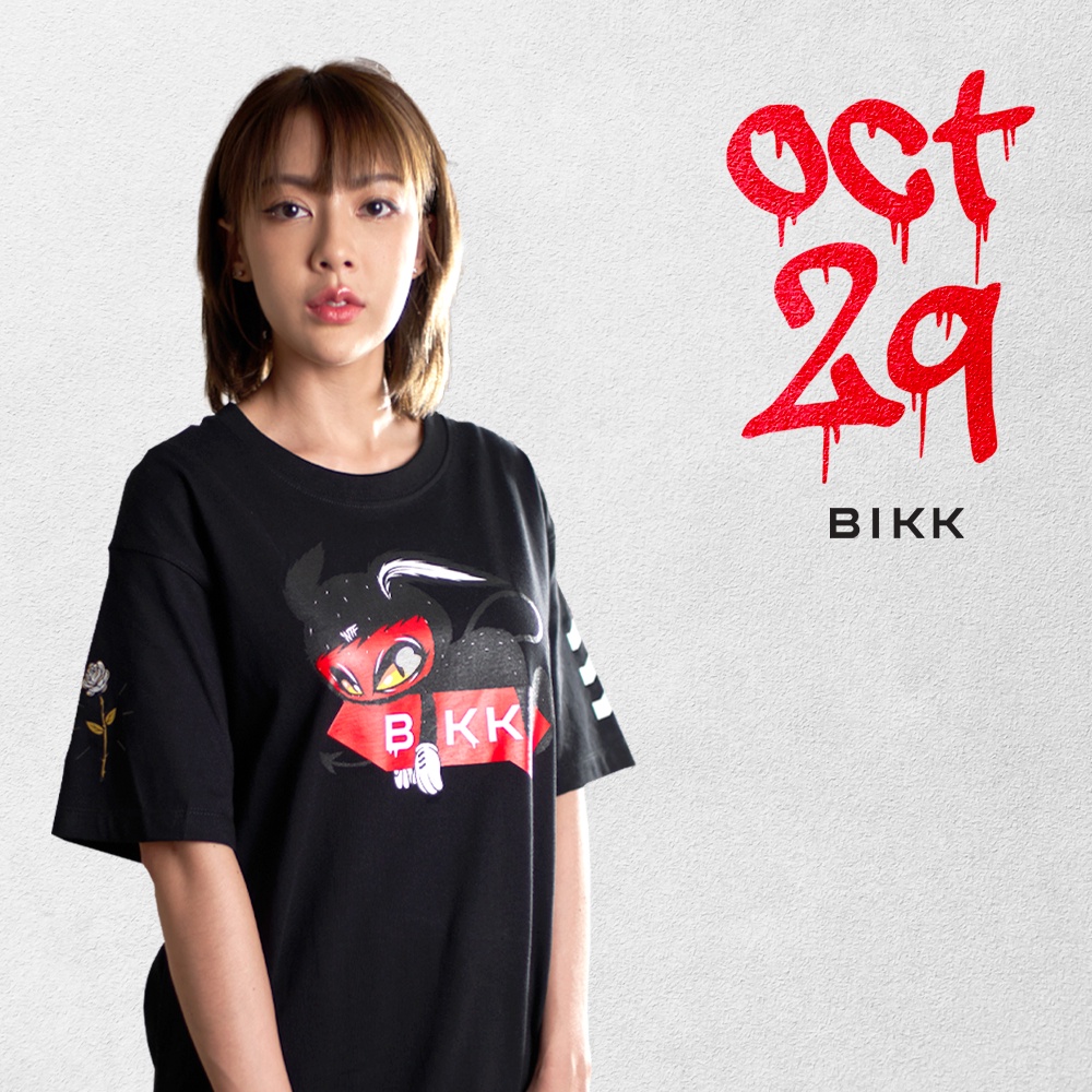 เสื้อยืด Oct29 x BIKK Box Logo Oversized Tee - bikk. - ThaiPick