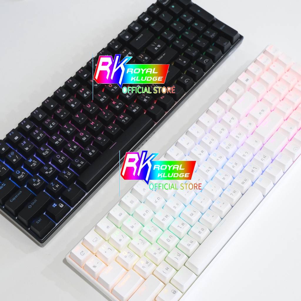 Royal Kludge RK100 RGB Hotswap RK คีย์ไทย - English คีย์บอร์ดไร้สาย ...