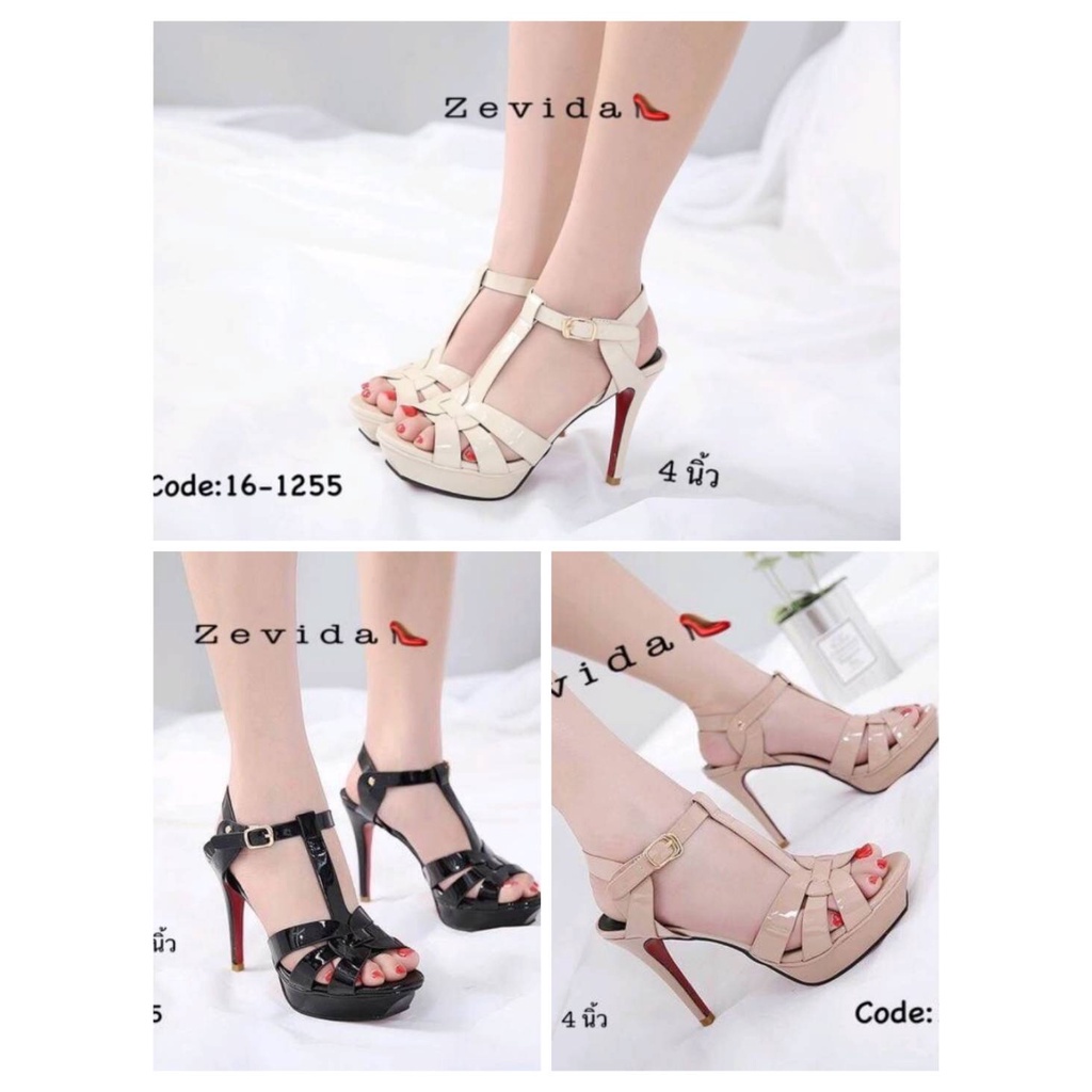 มาใหม่พร้อมส่ง YSL shoes งานหนังแก้วเนื้อนิ่ม ส้นสูง 4 นิ้ว เสริมหน้า 1 ...