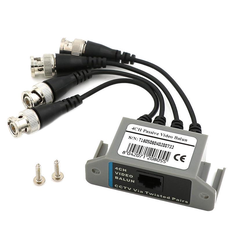 4 Channel Passive Cctv Camera Utp Bnc Video Balun Transceiver Rj45 Cat5 Cable - cardflower.th ...