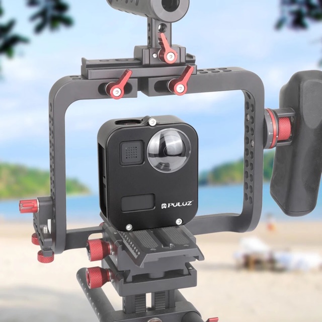 PULUZ GoPro Max Housing Case Cover CNC Aluminum Alloy Protective Cage ...