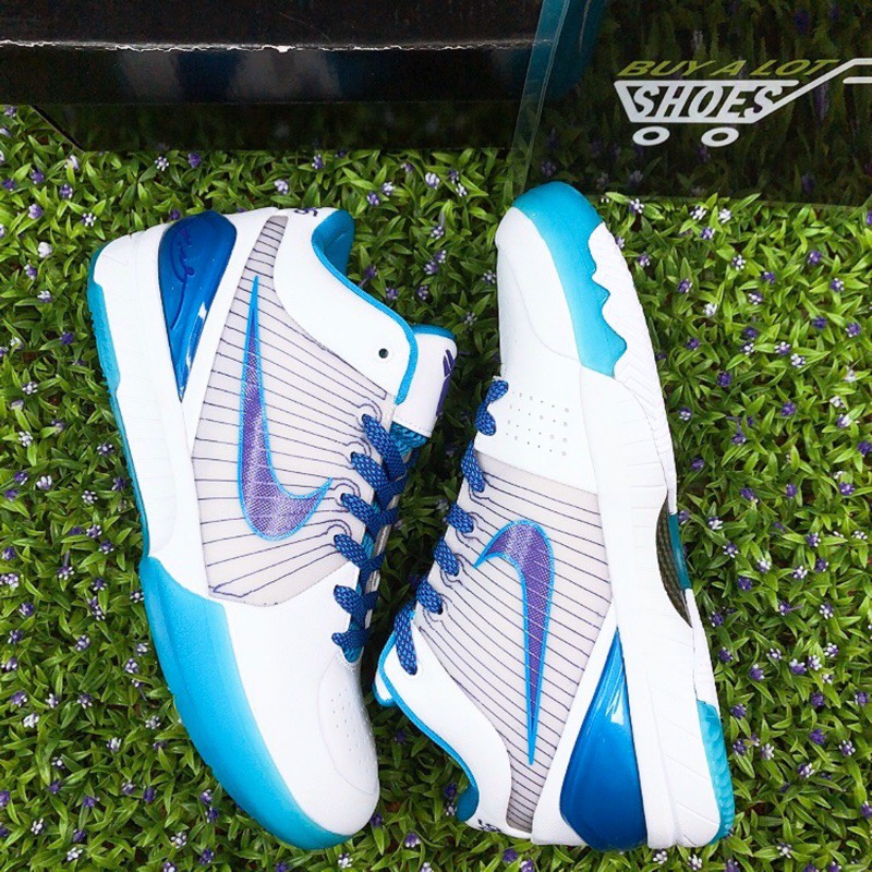 Nike Zoom KOBE 4 Protro White Blue Water Blue Hornets Draft Day AV6339 ...