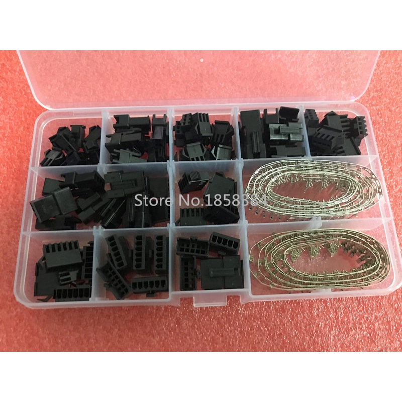 600PCS/BOX SM2.54 Kits 2p 3p 4p 5p 6p Pitch Female and Male Header ...