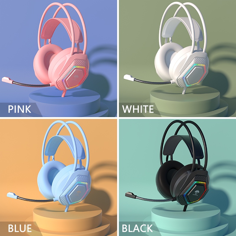 24H เรือ Leaven G70 headset gaming หูฟัง 7 1 RGB เรืองแสง สาย หูฟังตัด ...