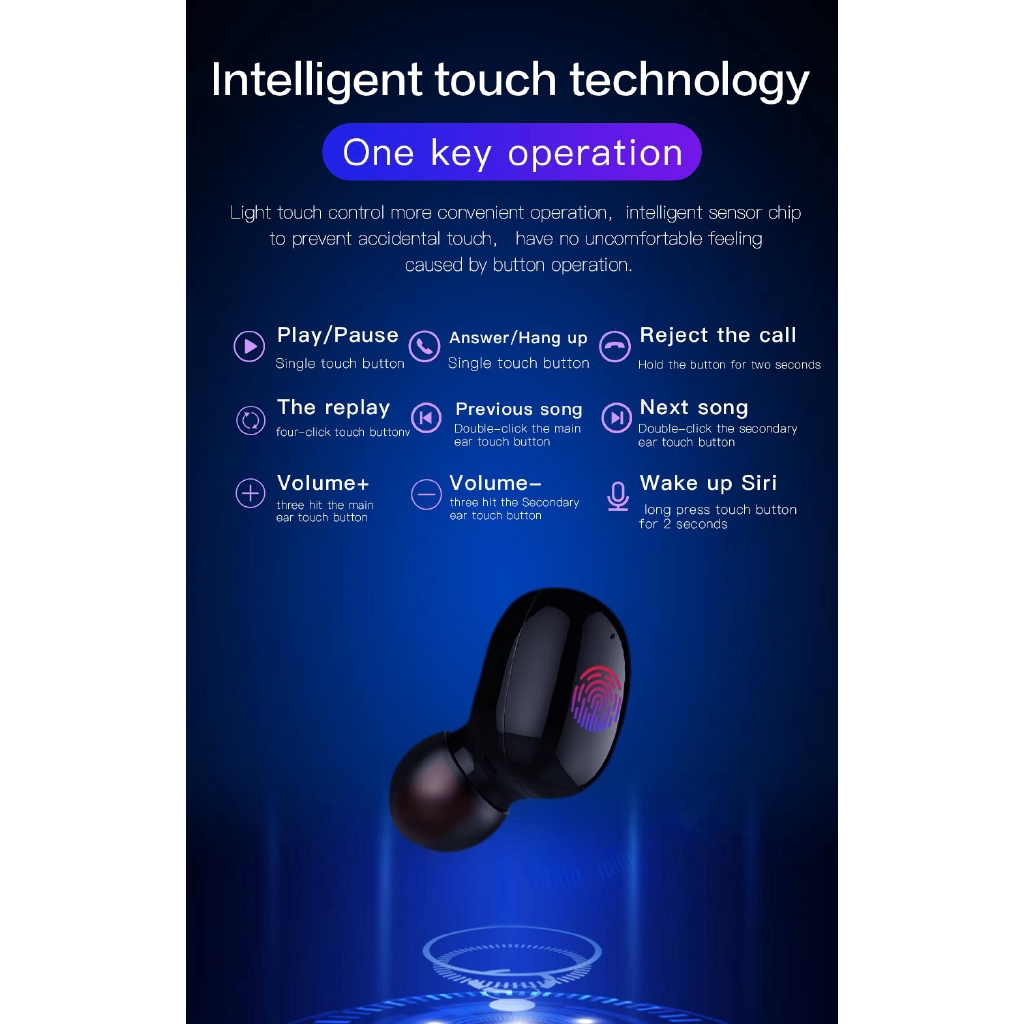 【Original】AMOI A2 Wireless Earbuds Bluetooth Earphones Bluetooth 5.0 ...