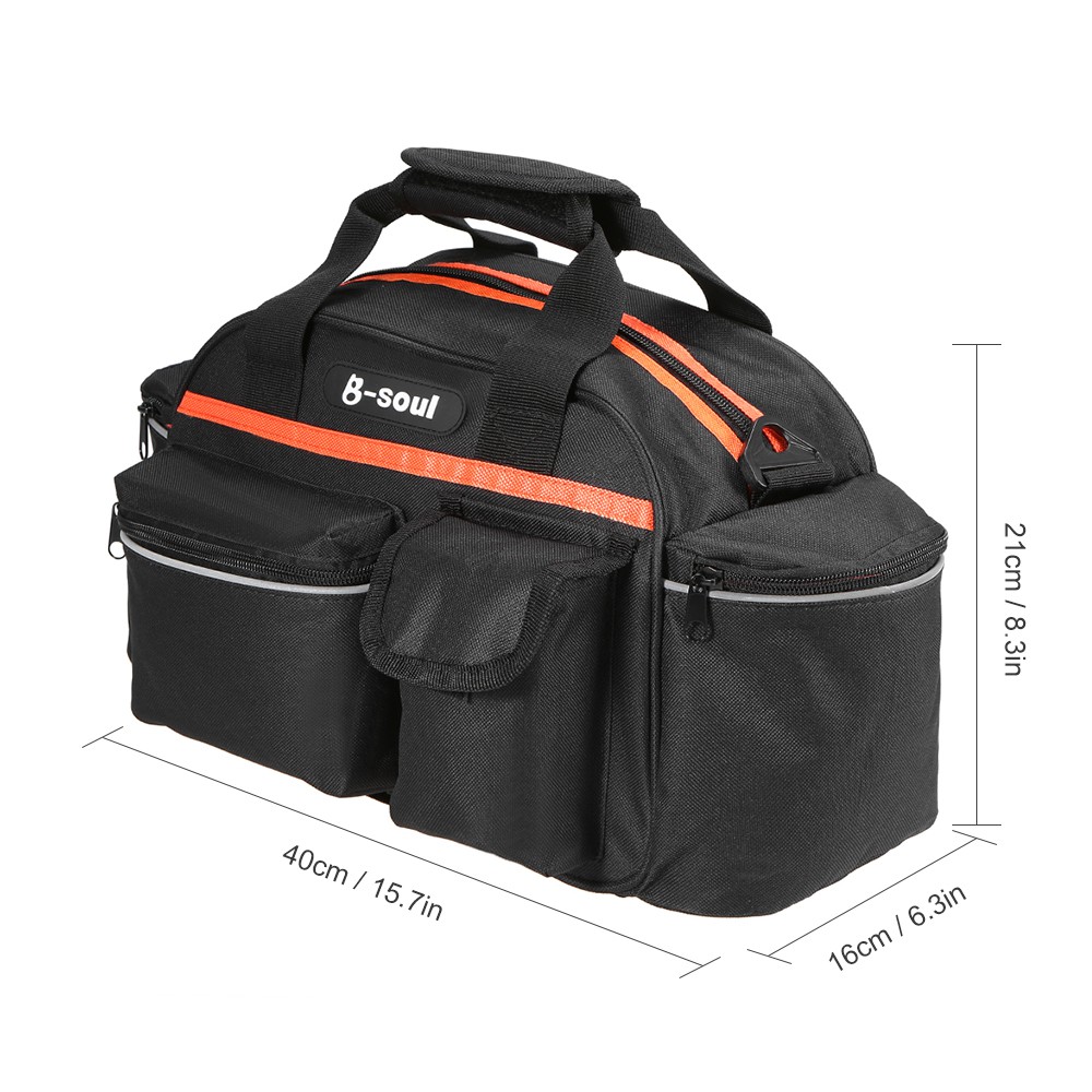 Pathfinder 15L Bike Rear Seat Bag Rack Trunk Basket Pannier Bag Cycling ...