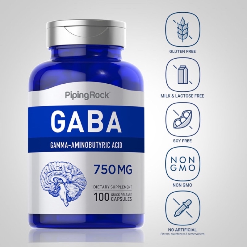 GABA 750 mg 100 Quick Release Capsules กาบา 750 มก. 100 แคปซูล - usa ...