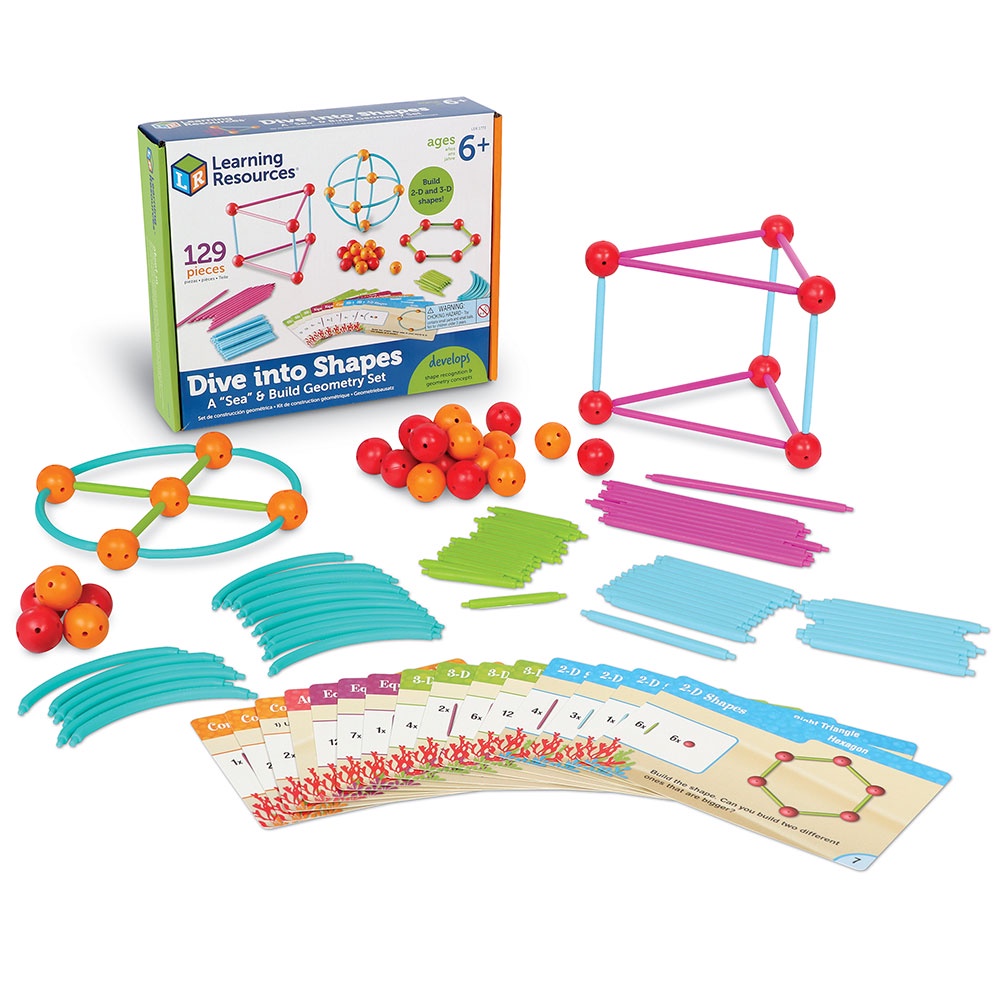 L4K Learning Resources Dive into Shapes A Sea and uild Geometry Set ชุด ทะเลใหญ่ รูปทรง 6-10 ปี ...