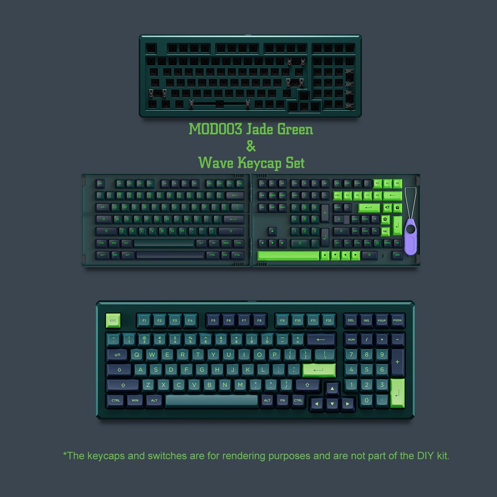 Akko MOD003 Mechanical Keyboard Kit, Form Factor Custom DIY Kit, Gasket ...