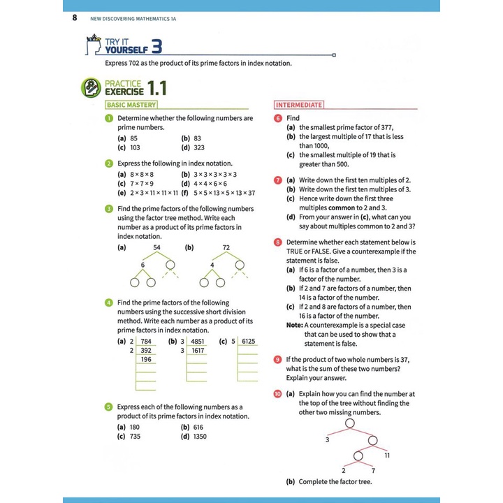 New Discovering Mathematics Textbook 1A (For Secondary 1 Grade 7 Year 7 ...
