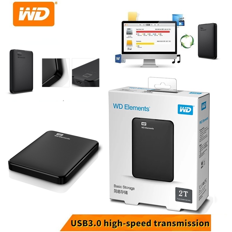 Western Digital Original WD Elements 5TB External Hard Drive 2.5quot ...