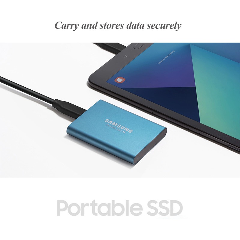 SAMSUNG T5 External SSD 500GB Solid State Drive USB 3.1 Gen2 Mini ...