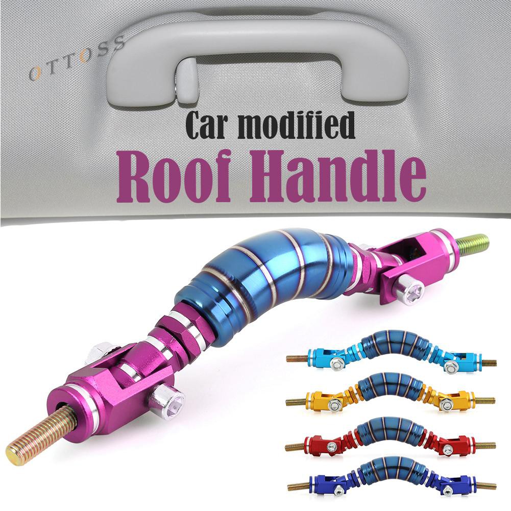 OT {Aluminum Car Ceiling Grab Handle 45 Degree Angle Auto Interior Roof ...