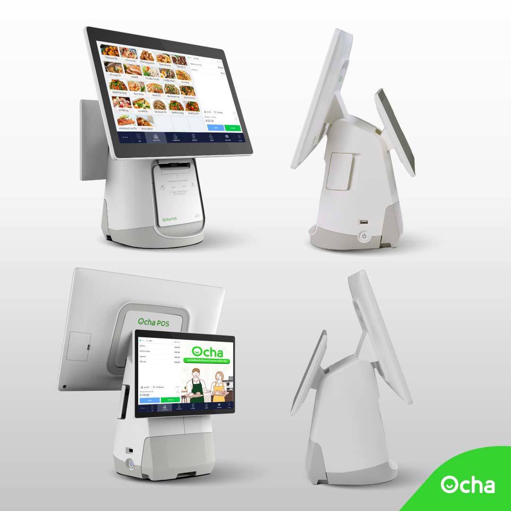แถมฟรีระบบจัดการร้านอาหาร 3 เดือน แพ็กเกจสองจอ Ocha POS Dual Screen ...