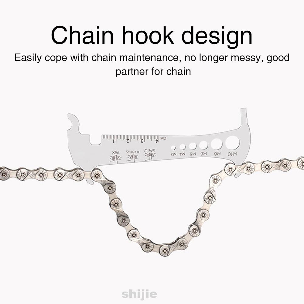 FUN.T Bicycle Chain Measuring Ruler Bike Chain Checker Wear Indicator ...