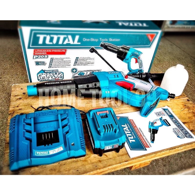 Total ปืนอัดฉีดน้ำไรสาย รุ่น TPWLI20084 20v ราคารวมแบต4.0Ah 1ก้อน แท่น ...