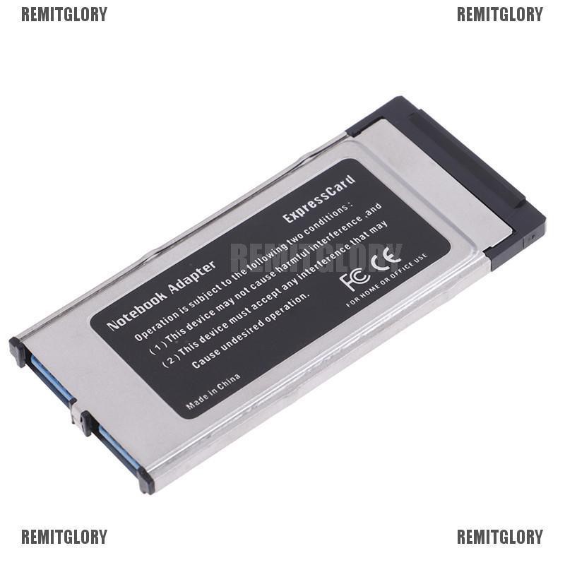 [ Rem ] อะแดปเตอร์ 2 พอร์ต USB 3.0 Express Card Expresscard 34 มม. ...
