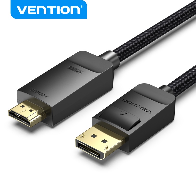 Vention DP to HDMI Cable 4K 60Hz HDMI Cable Male to Male UHD HDMI Converter สําหรับพีซีแล็ปท็อป ...