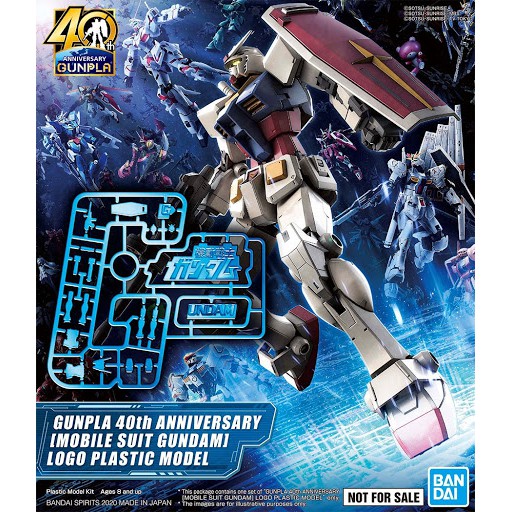 Gunpla 40th Anniversary Mobile Suit RX-78-2 GUNDAM Logo Plastic Model ...
