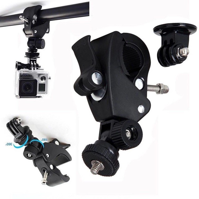 Gopro Insta360 OSMO Xiaomi Bike Handle Bar Camera Mount Tripod Adapter ...